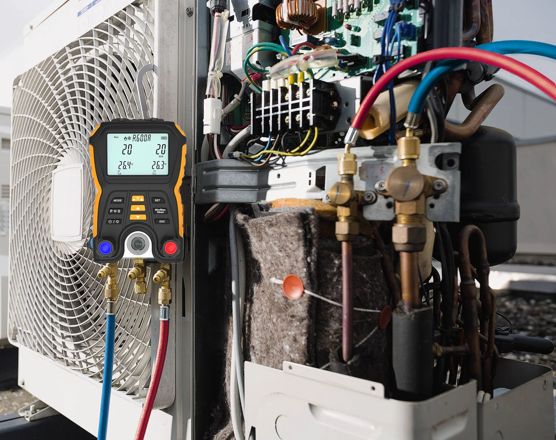 557 Refrigeration Hvac Tester Manometer Vacuum Manifolds Gauge Set ...