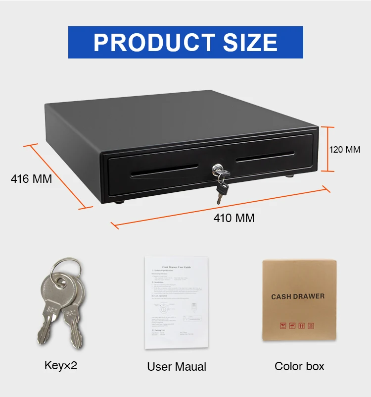 High Quality Electronic Cash Drawer with Double Cheque Slots