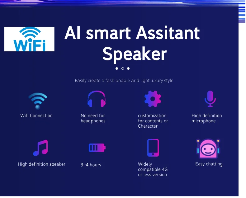 DH AI Smart Assistant Speaker - Portable & High Performance