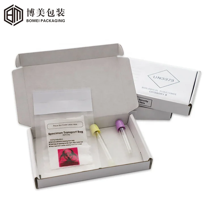 Custom Paper Boxes Biological Substance Un3373 Packaging Eco Friendly ...