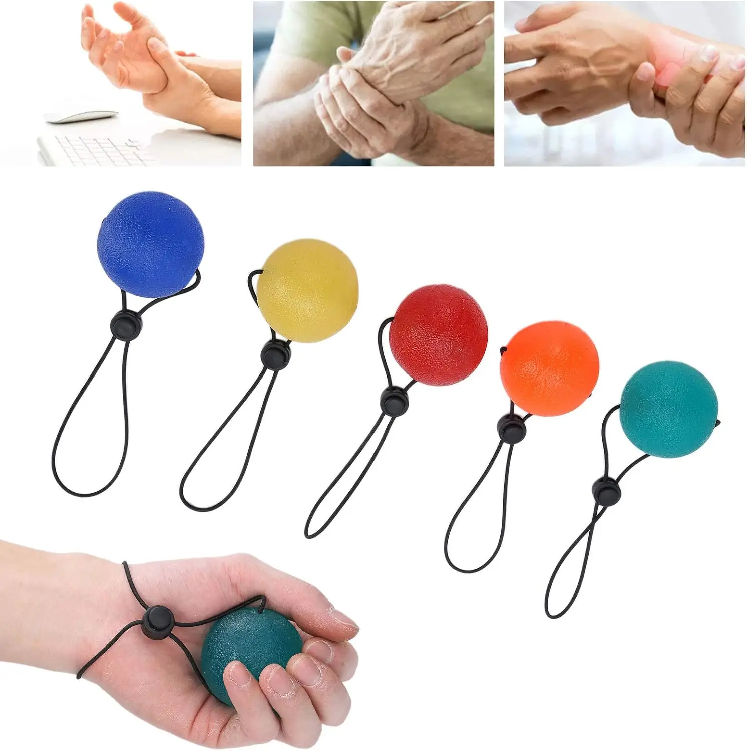 Alibaba.com: Round TPE Therapy Exercise Ball with String Hand Massage ...