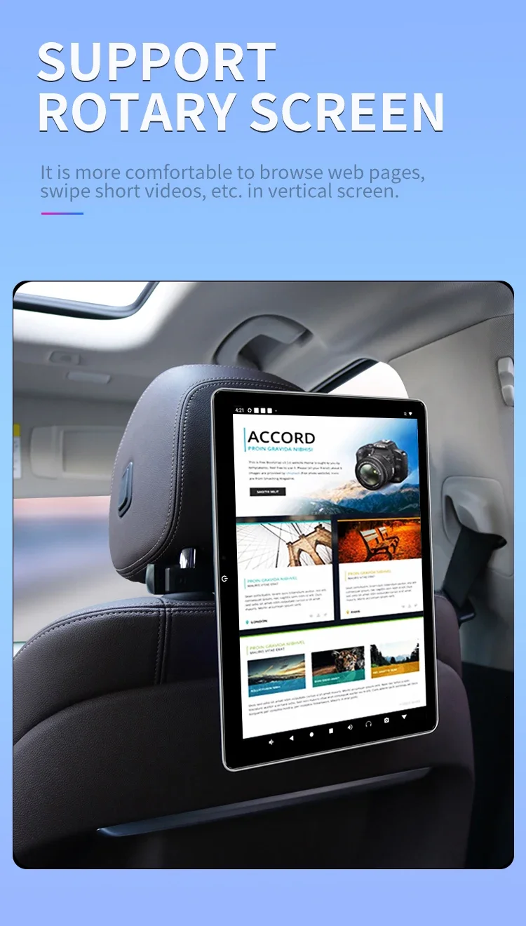 12inch 4K Screen Wifi Android Rear-seat Entertainment System| Alibaba.com