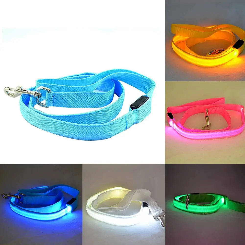 2023 USB Rechargeable Light up Dog Leash Glowing Pet Leash LED Dog Lead ...