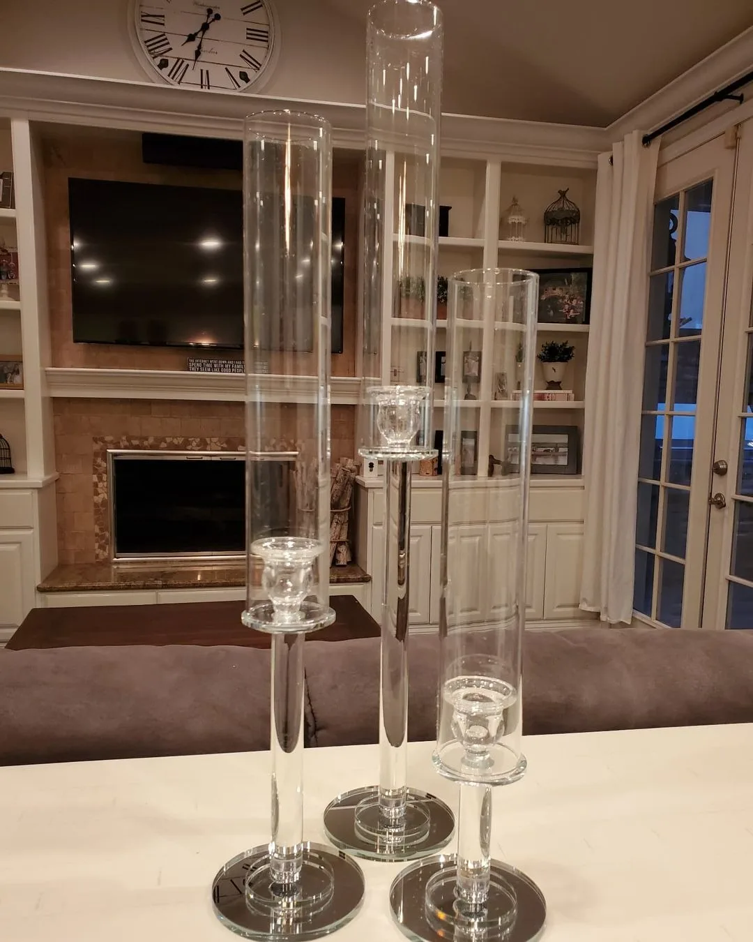Wedding Centerpiece Glass Tubes Crystal Candle Holders For Weddings ...