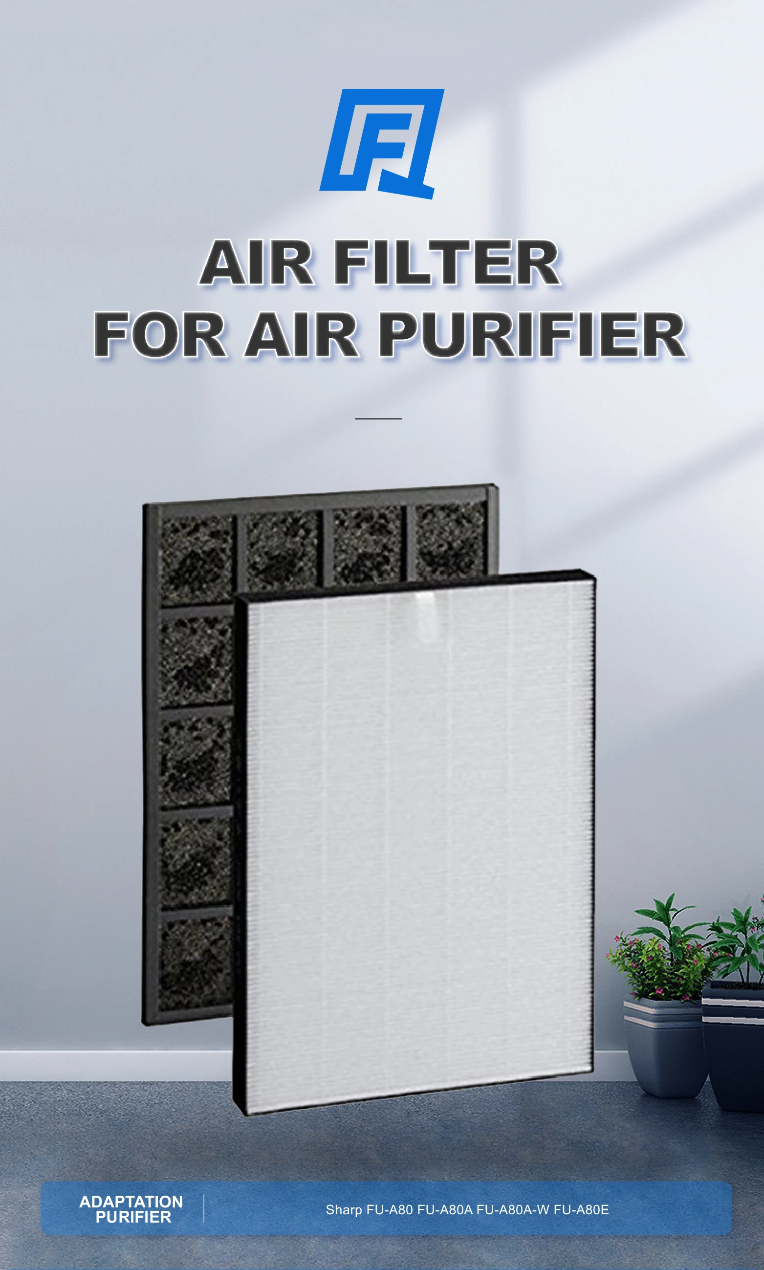 Lansir FZ A80SFE HEPA Activated Carbon Filter Set For Sharp FU A80 FU A80A FU A80A W FU A80E Air Purifiers Alibaba