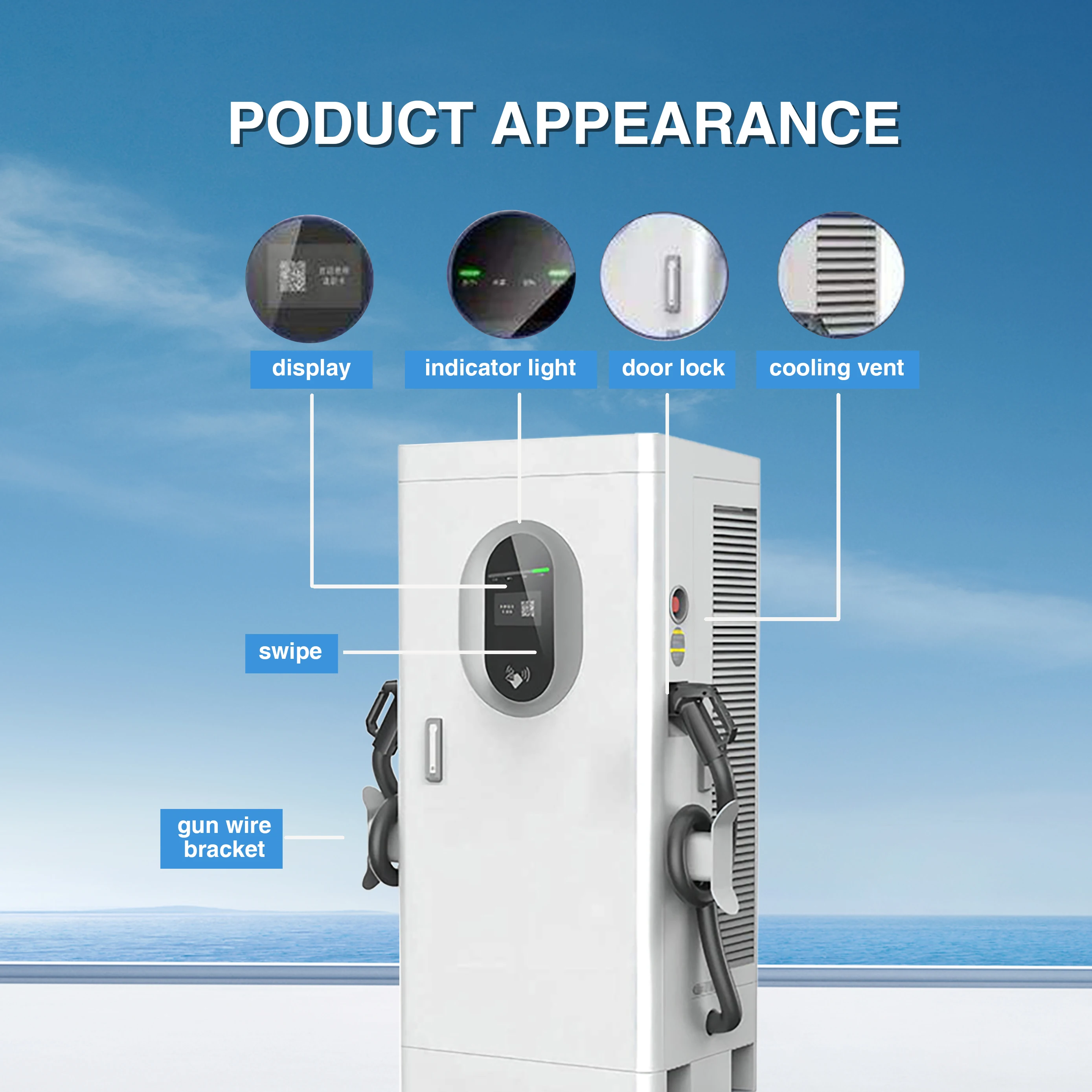 Double Guns 60-240kw Electric Vehicle Dc Fast Charger Station With Ocpp ...