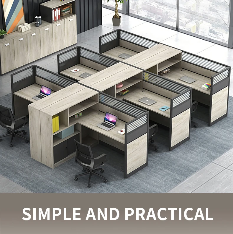 Zitai Escritorio Modular Cubicle Workspace 2 4 6 8 Person Set Office ...