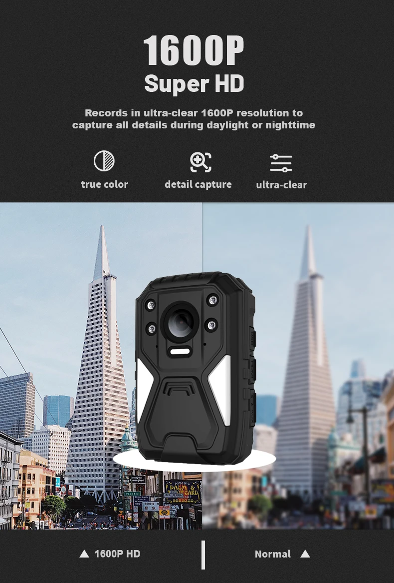 1600P HD Waterproof GPS BWC with Night Vision & Two-Way Audio