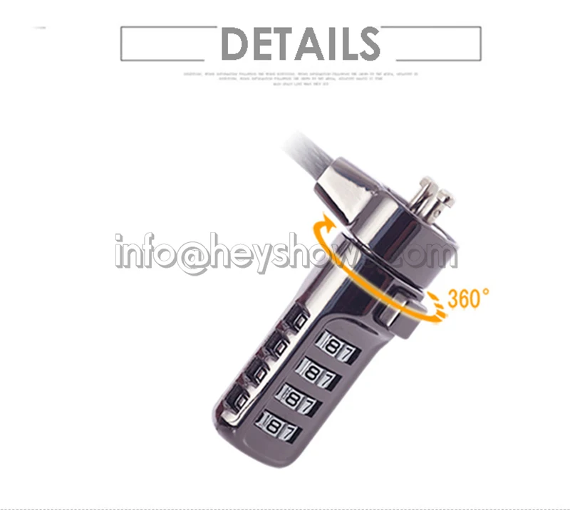 HeyShow Laptop Security Password Lock Steel Wire Computer Anti-Theft ...