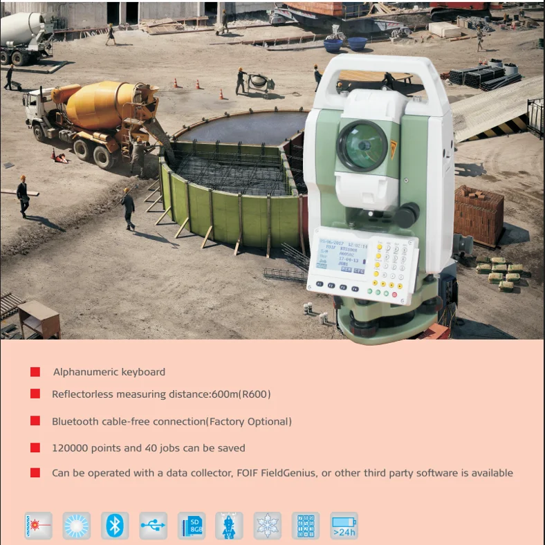 Cheap Foif Rts102 Total Station Dual-axis Compensator Robotic Land Surveying Instrument - Buy ...