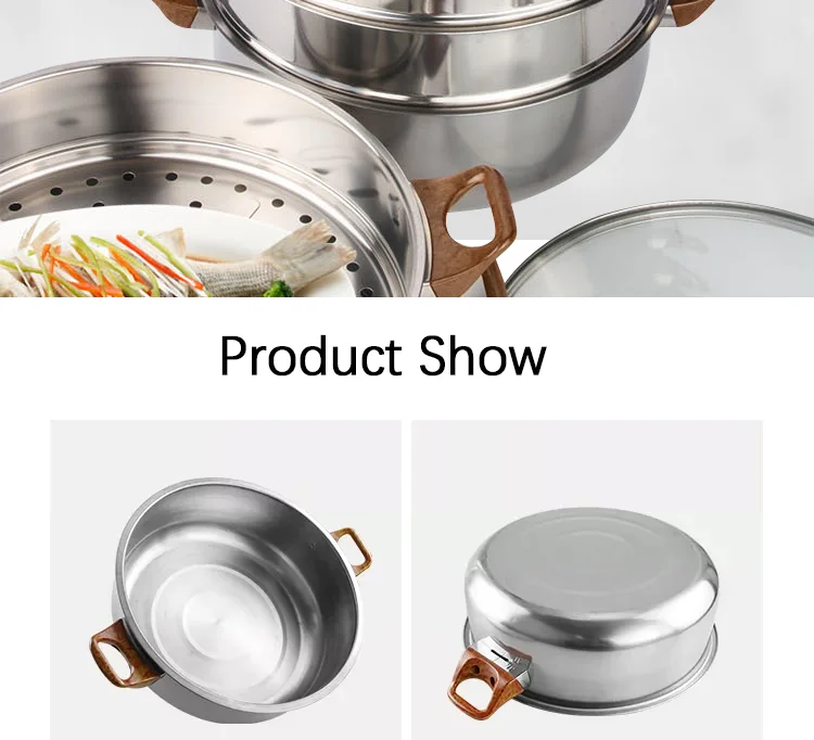 Chineses Factory Cookware Multilayer Stainless Steel Cooking Pot Soup ...