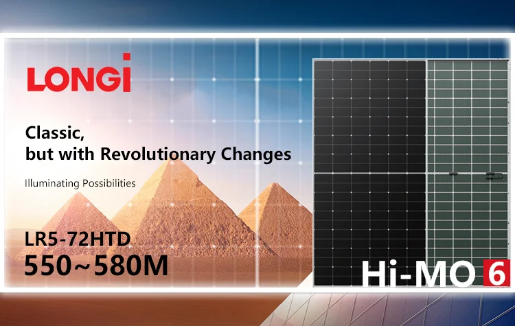 Longi Explorer Hi-mo 6 Lr5-72htd 550-580m Half Cut Cell 550w 555w 560w 565w 570w 575w 580w ...