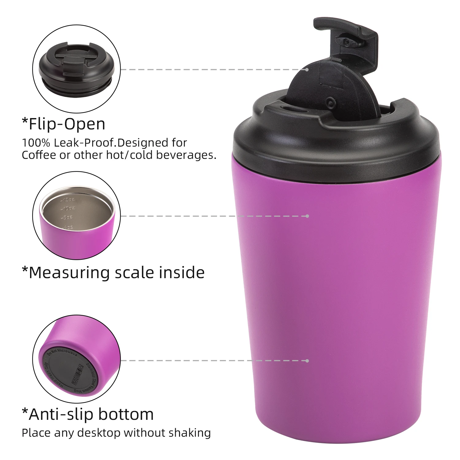 Customizable Luxury Leakproof 12oz Stainless Steel Mug