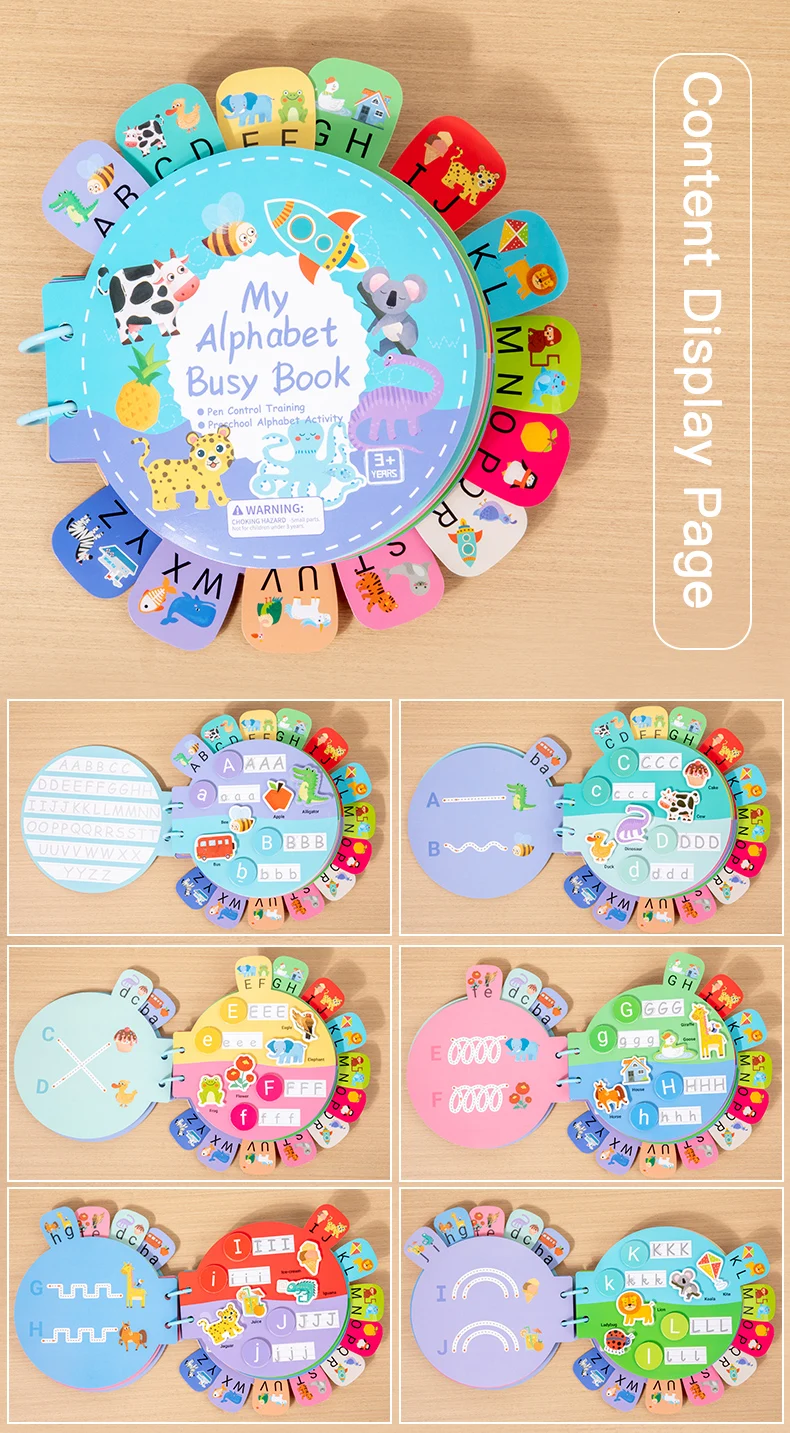 Children's Quiet Book - Letter Cognition Puzzle Letters