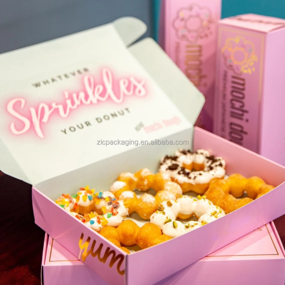 Custom Logo Folding Donut Packaging Box - Luxury & Reusable