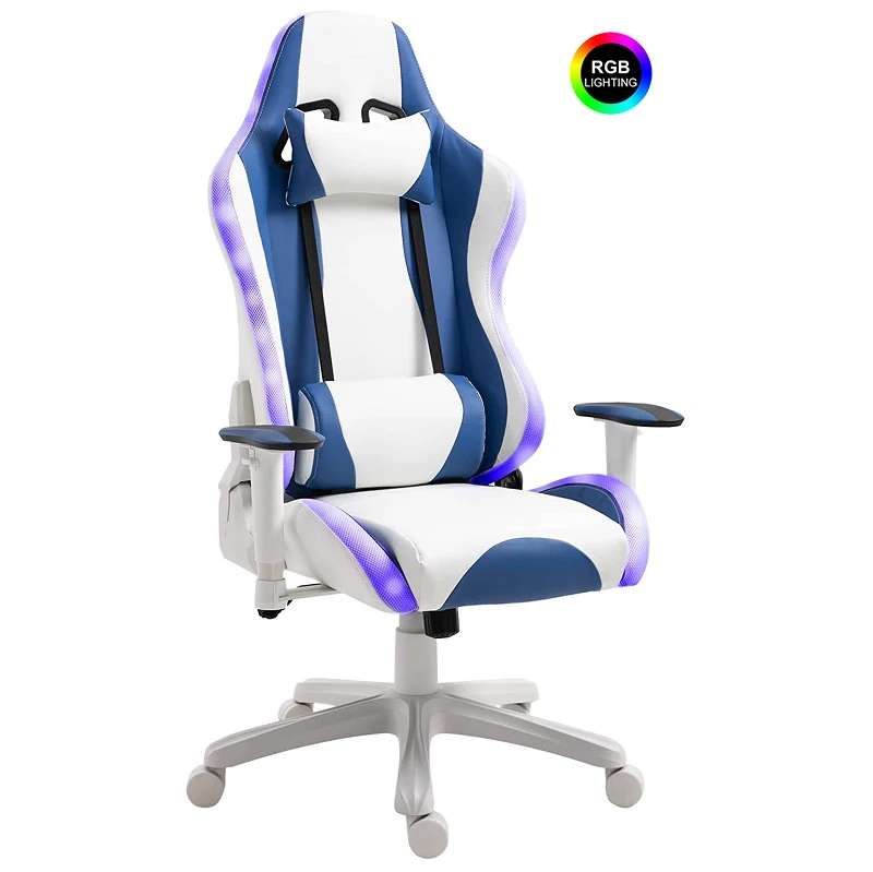 Customizable RGB Gaming Chair - 11 LED Colors & Comfort