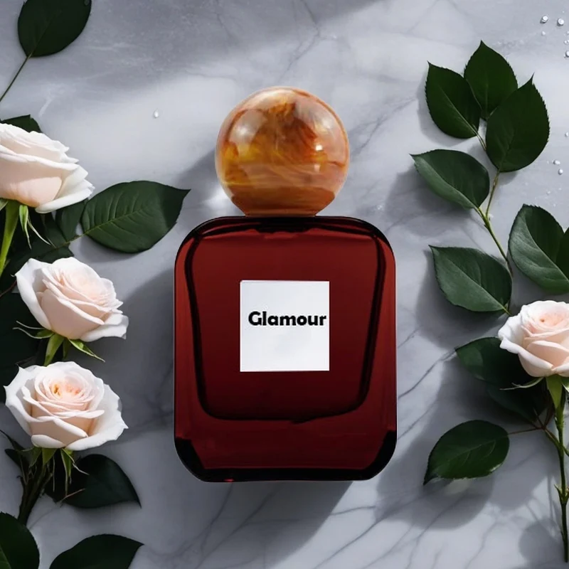 Custom Color 30ml 50ml Gradient Flat Square Glass Perfume Bottle ...