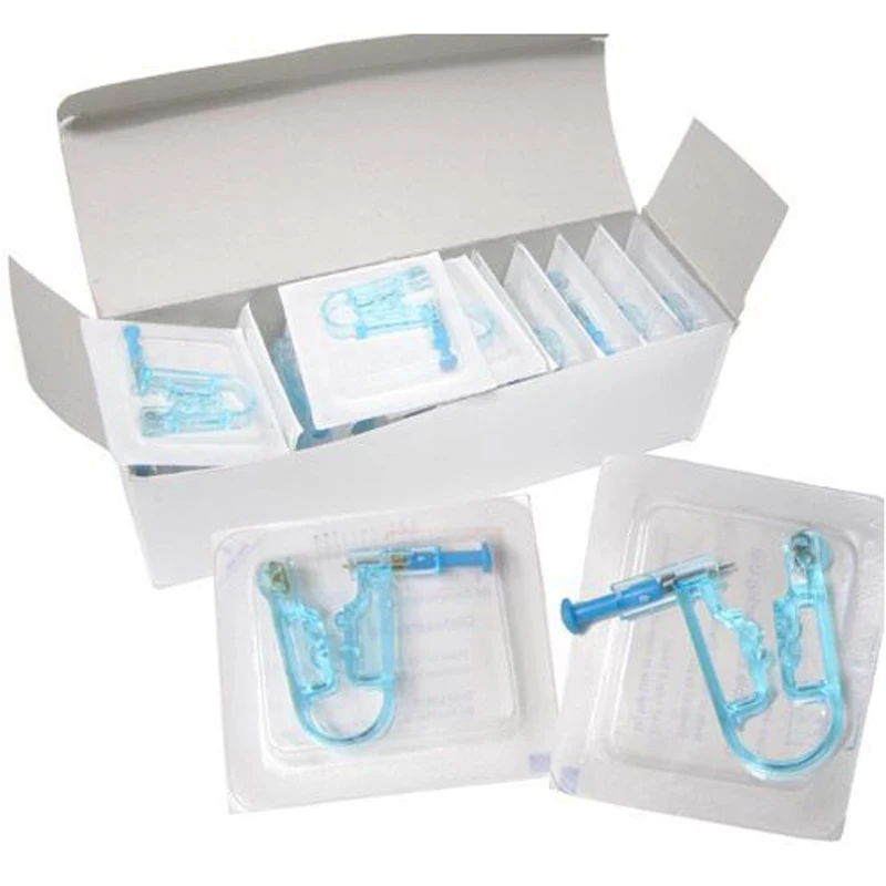 Disposable Ear Piercing Unit Sterilized Ear Stud Round Shape Gem ...