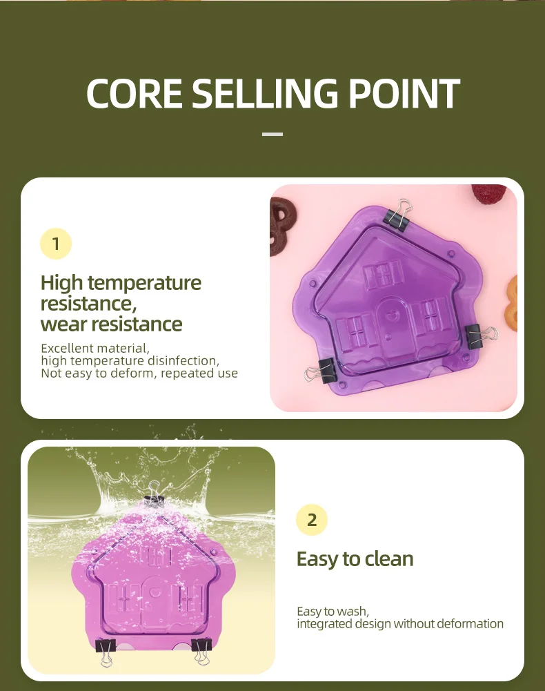 3d House Chocolate Mold Inverted Mold Cake Decoration Molds Baking Tool ...