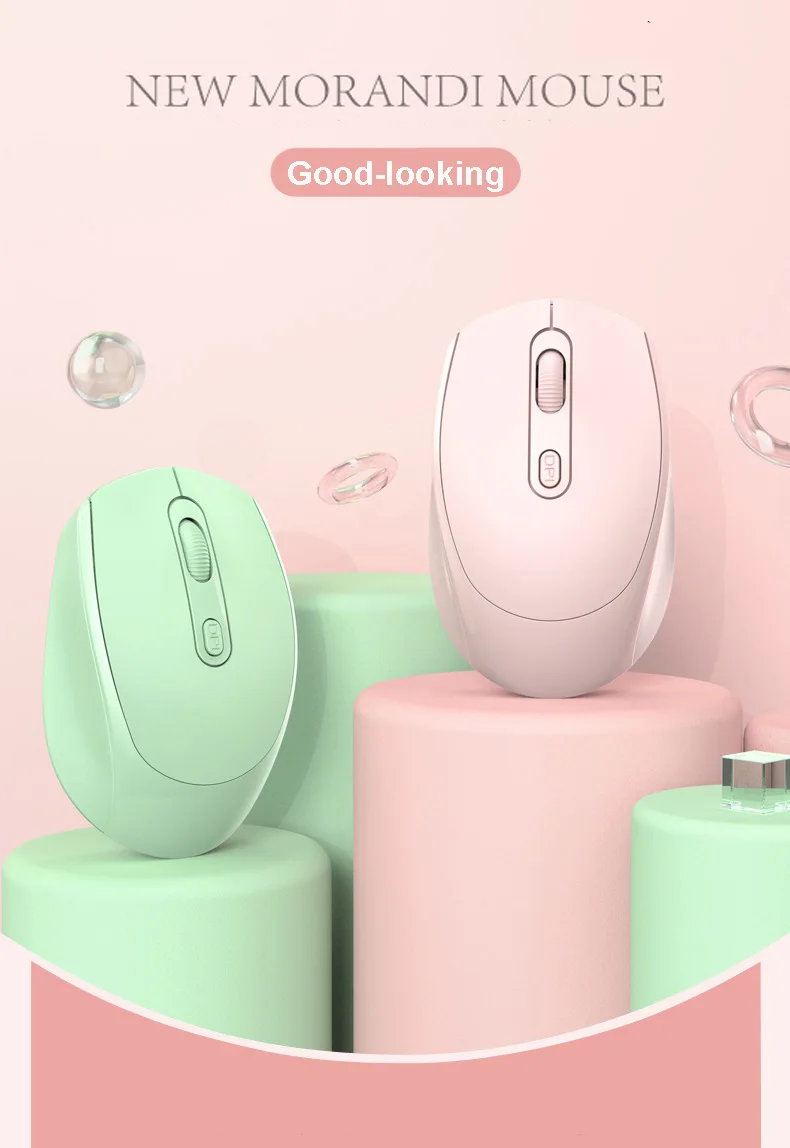 Wireless Optical Mini Mouse USB Charging Dual-mode Silent Mute Office ...