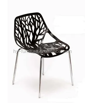 Clear Acrylic Round Cafe Chair Counter Stool Acrylic Dining Chair Faux ...