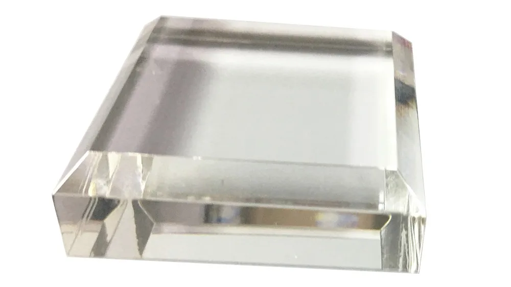 Portable Universal Clear Acrylic Cube Table Holder Perspex Cube Block ...