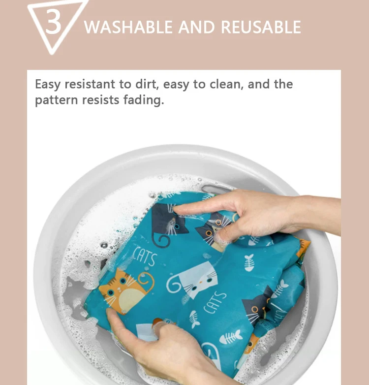 Heavy Duty Expandable Folding Tote Bag Large Reusable 190t Polyester ...