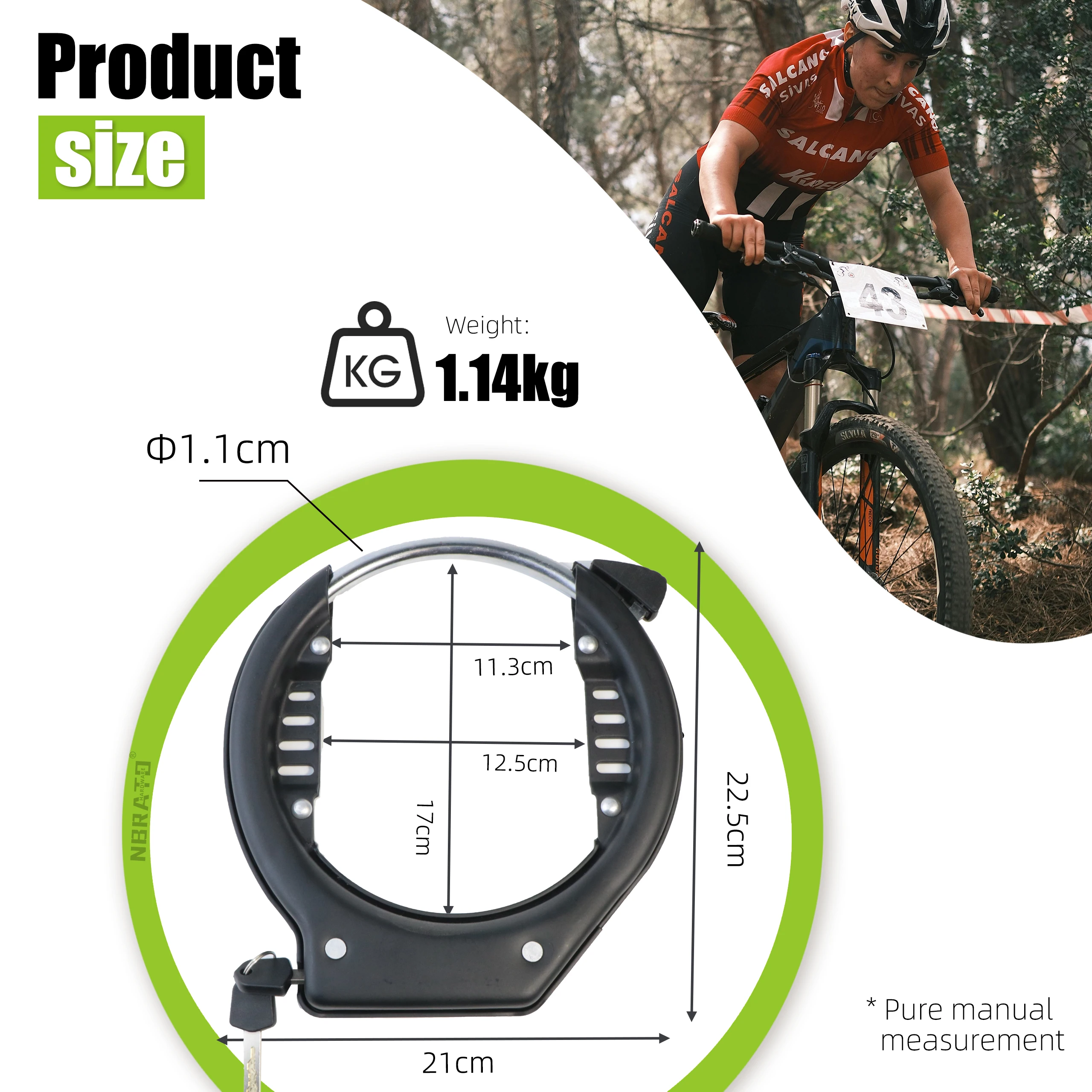Heavy Duty Bike Frame Lock with Keys - Secure Your Bicycle & Scooter ...