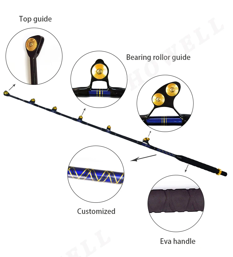 OEM Custom High Quality 130lbs 200lbs 5' 6' Tuna and Shark Saltwater ...