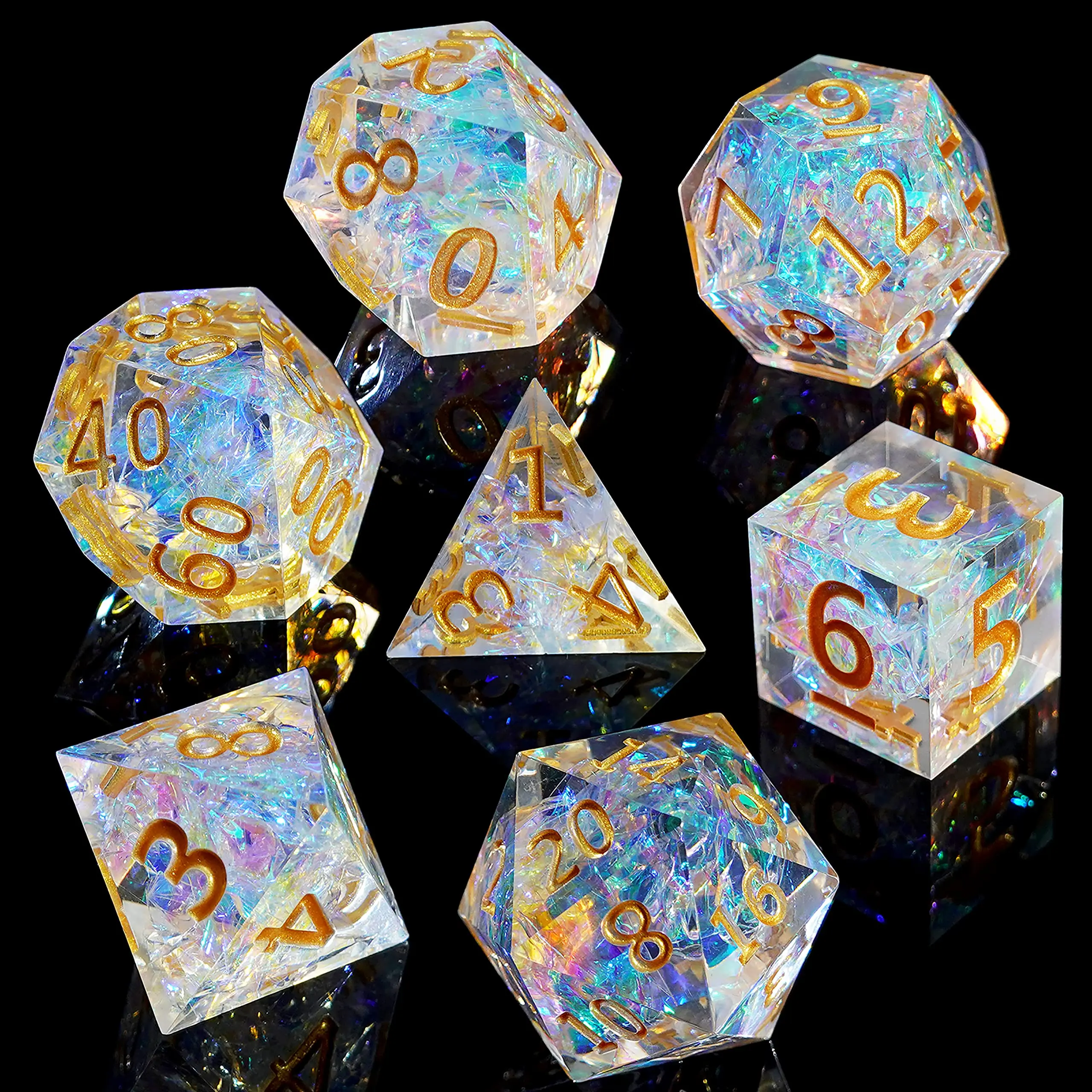 Hell Skeleton Necromancer DND Dice Sharp Resin Dice Set D20 Dungeons ...