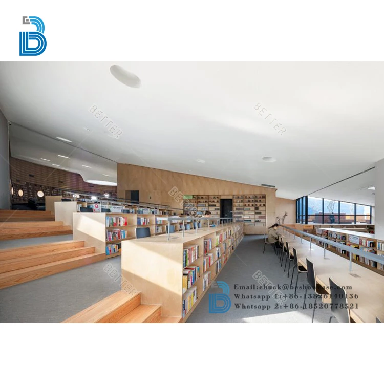 Modern Library Furniture Custom Retail Display Cabinet Bookstore ...
