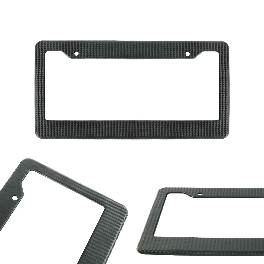 Custom Car License Plate Frames - Classic Carbon Fiber