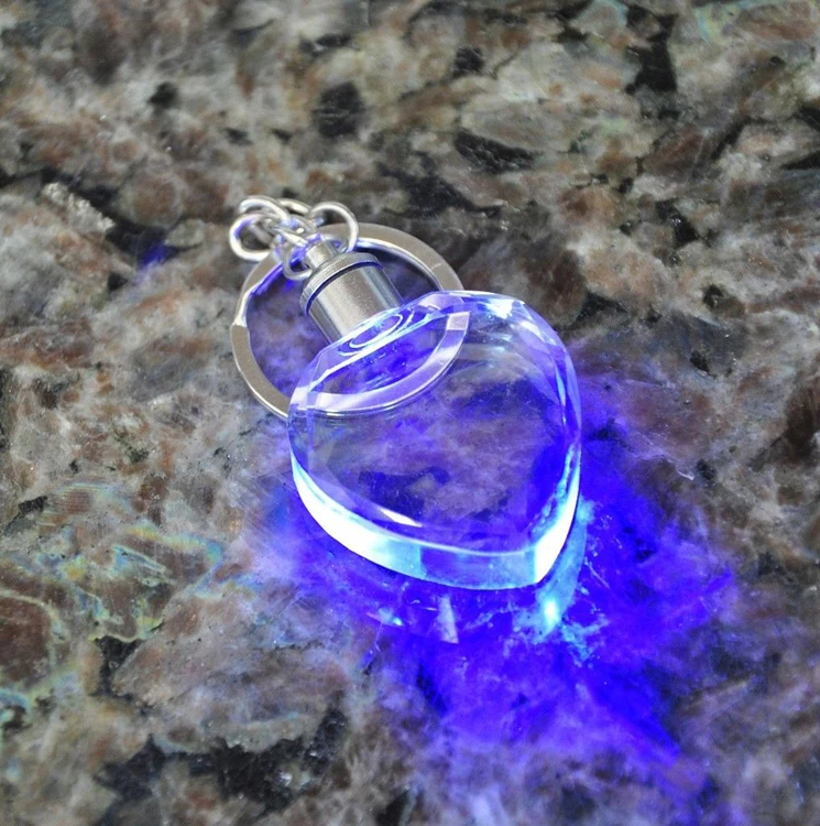 Led Glass Crystal Keychain Blank Mh-ys0465 - Buy Crystal Keychain Blank ...