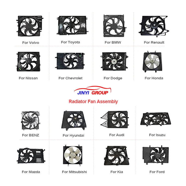 Auto Parts Car Radiator cooling Fan Assembly For Toyota Nissan ...