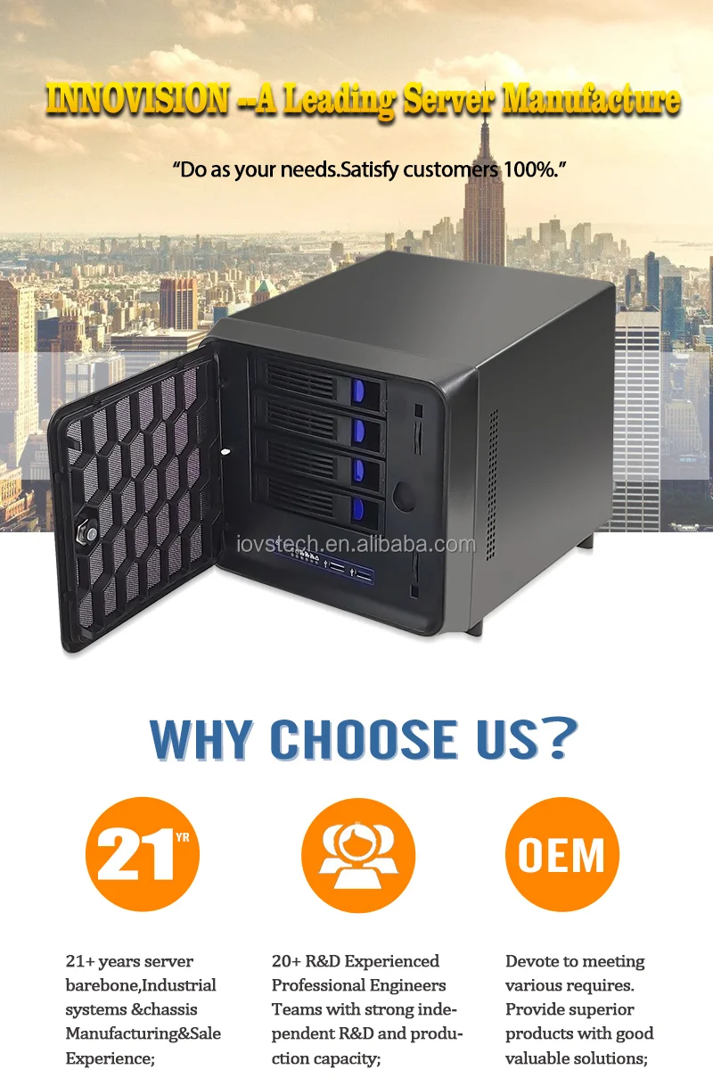 Lockable 4 Bay NAS Server with J1900 Processor & Cloud Storage