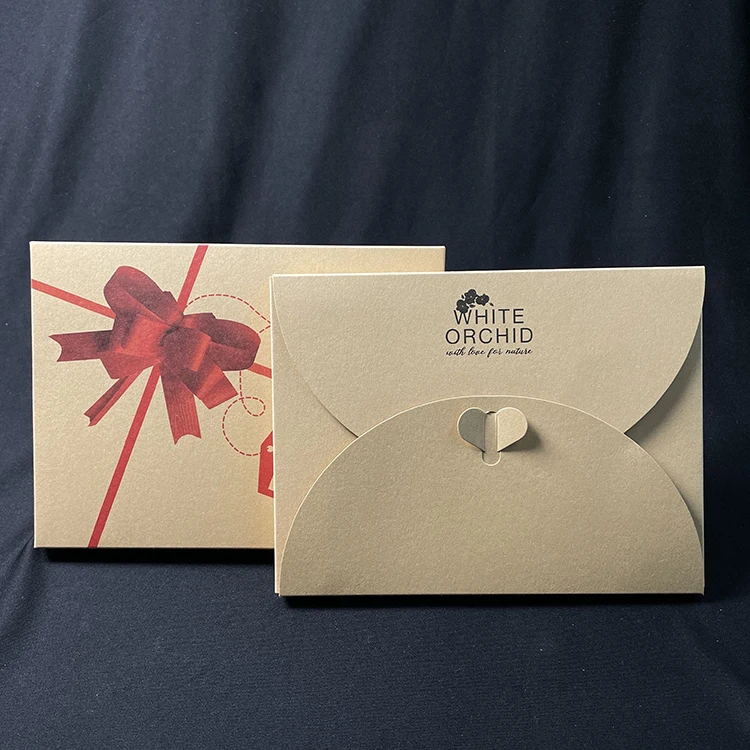 Custom Cardboard Heart Lock Mini Kraft Envelope Mailing Paper Envelopes ...