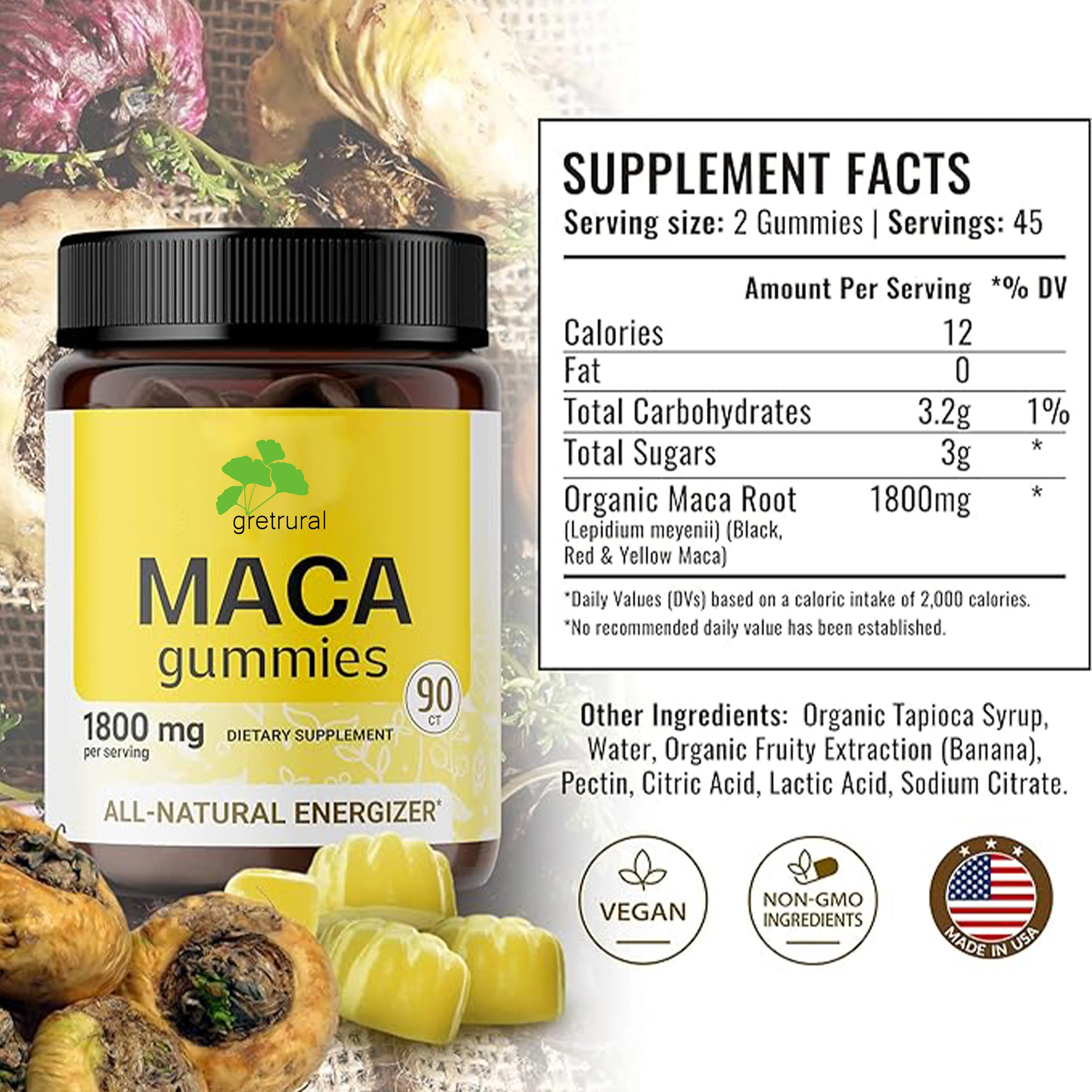Oem/odm Maca Root Gummies - Delicious Organic Maca Root Gummy For ...
