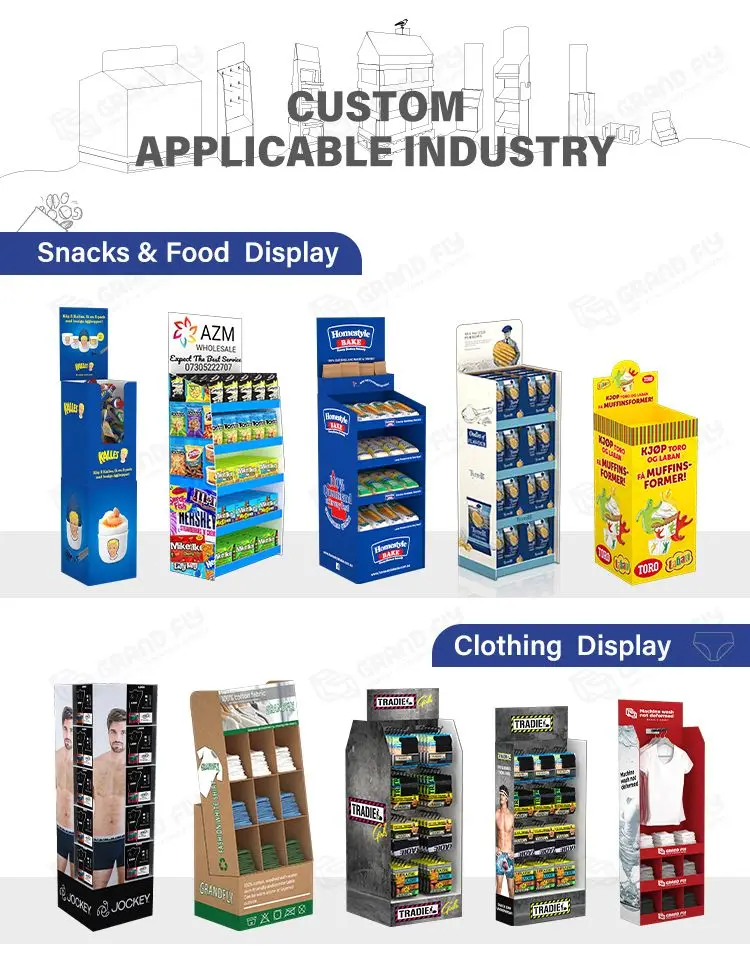 Custom Cardboard Display Stand for Retail - Eco-Friendly PDQ Countertop ...