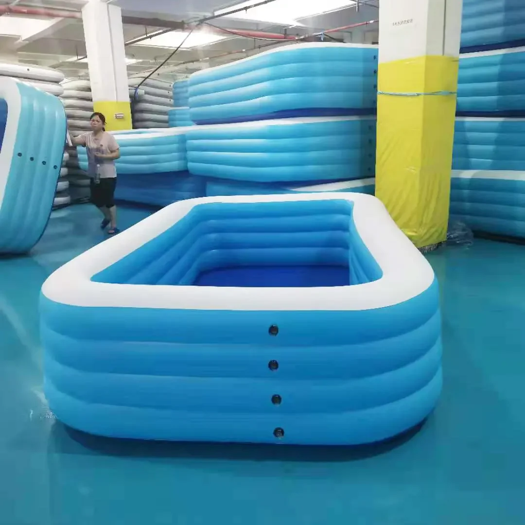 PVC Inflatable Swimming Pool Above Ground Adult Kids Family Inflatable ...