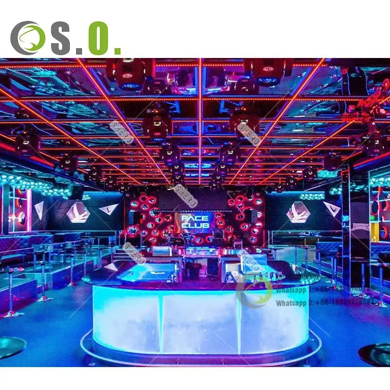 Night Club Interior Design Leather Sectional Corner Club Bar Furniture ...