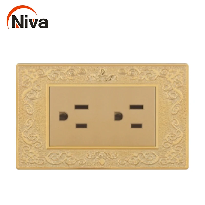 High Quality Switch And Socket Golden Light Usa Standard Electric Wall ...