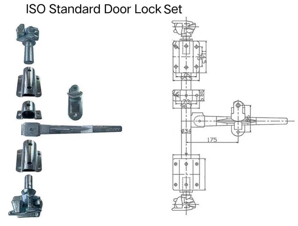 ISO Shipping Container Spare Parts Lock Device Door Gear