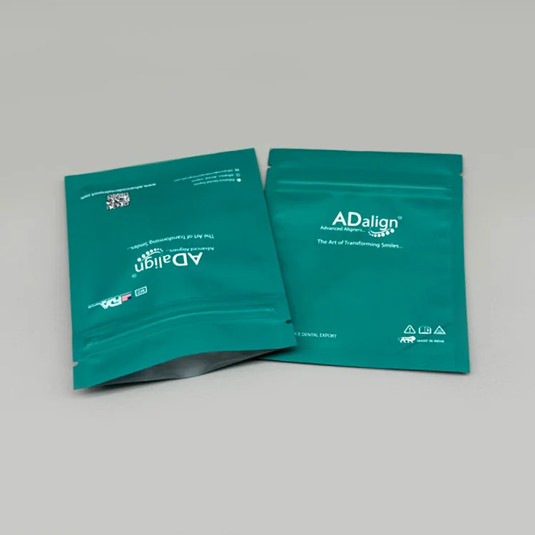 Custom Print Teeth Aligners Packaging Bag, 3 Side Seal Ziplock Pouch ...