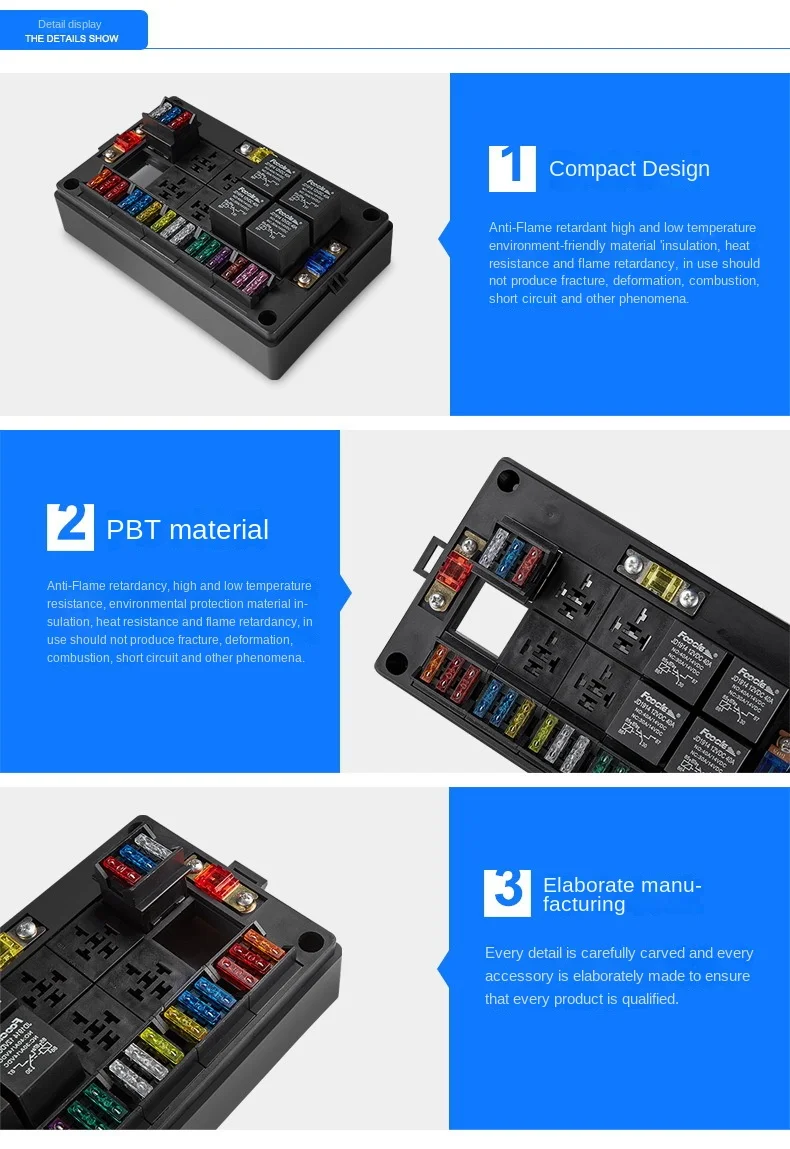 Car Fuse Seat Relay Box Central Electrical Box Insert Fuse Box Large ...