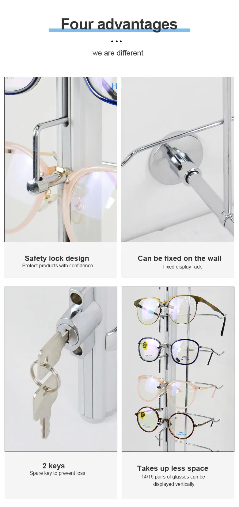 Aluminum Eyeglasses Display Racks - Durable & Stylish