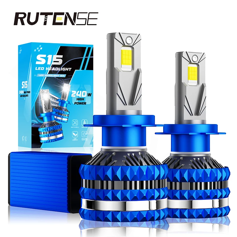 RUTENSE New High Power Auto Led Headlights S15 240W 48000LM Super ...