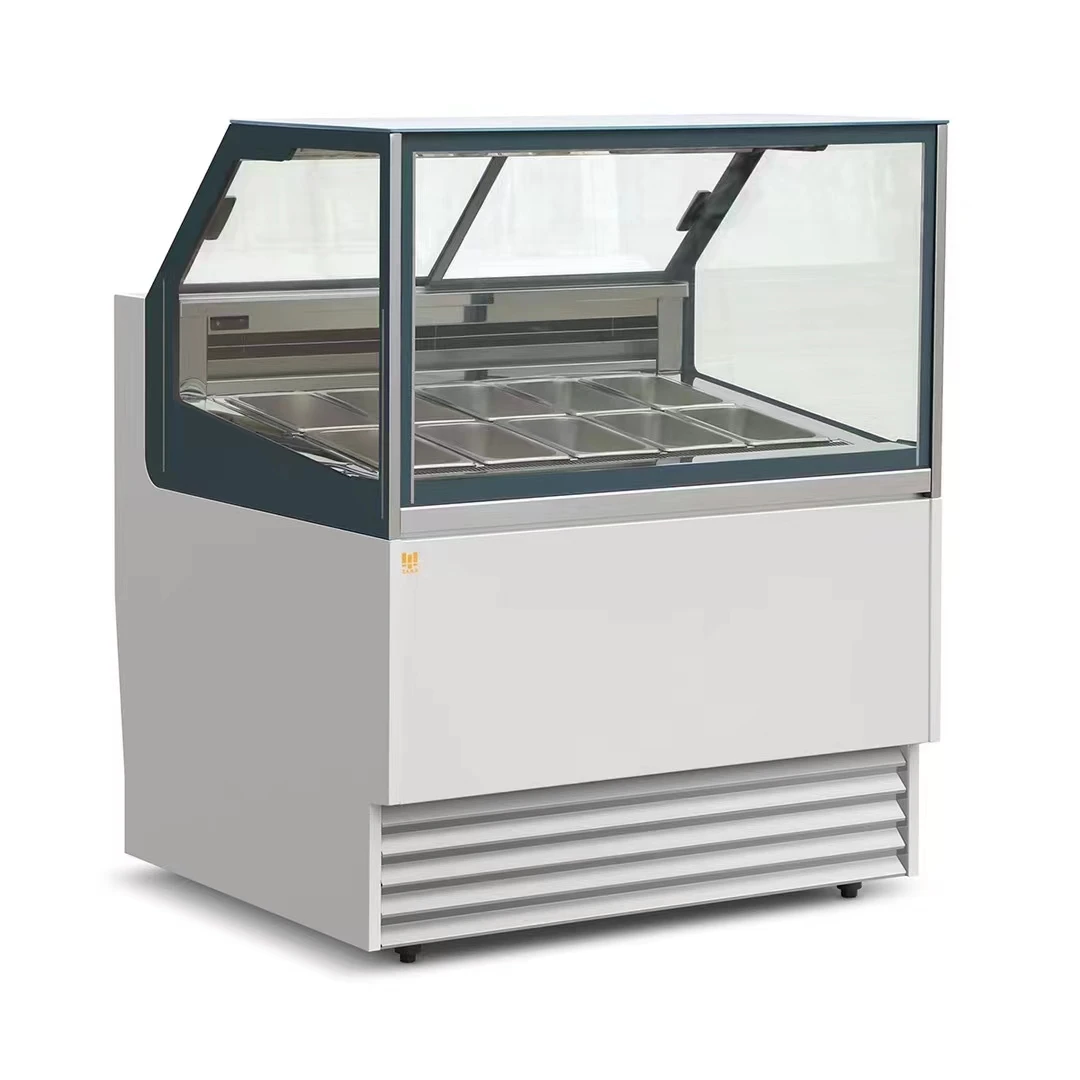 VNTKITCHEN VNT-BQL-01 Commercial Gelato Ice Cream Showcase Refrigerated ...