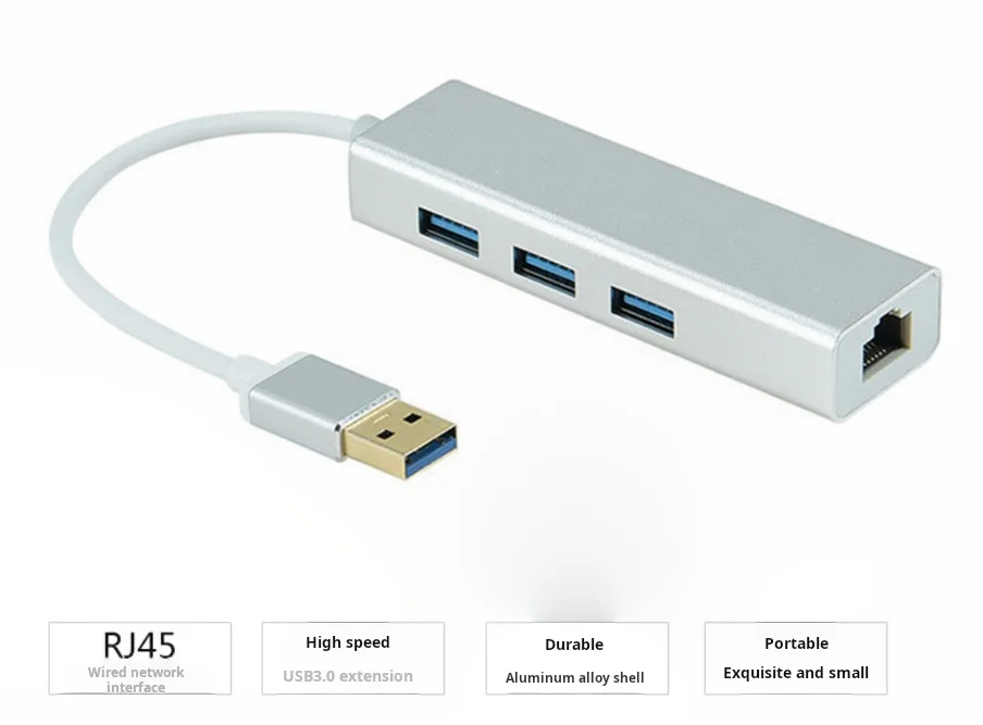 USB3.0 to RJ45 Gigabit NIC 3.0 HUB Cable External Drive-Free Wired Nic ...