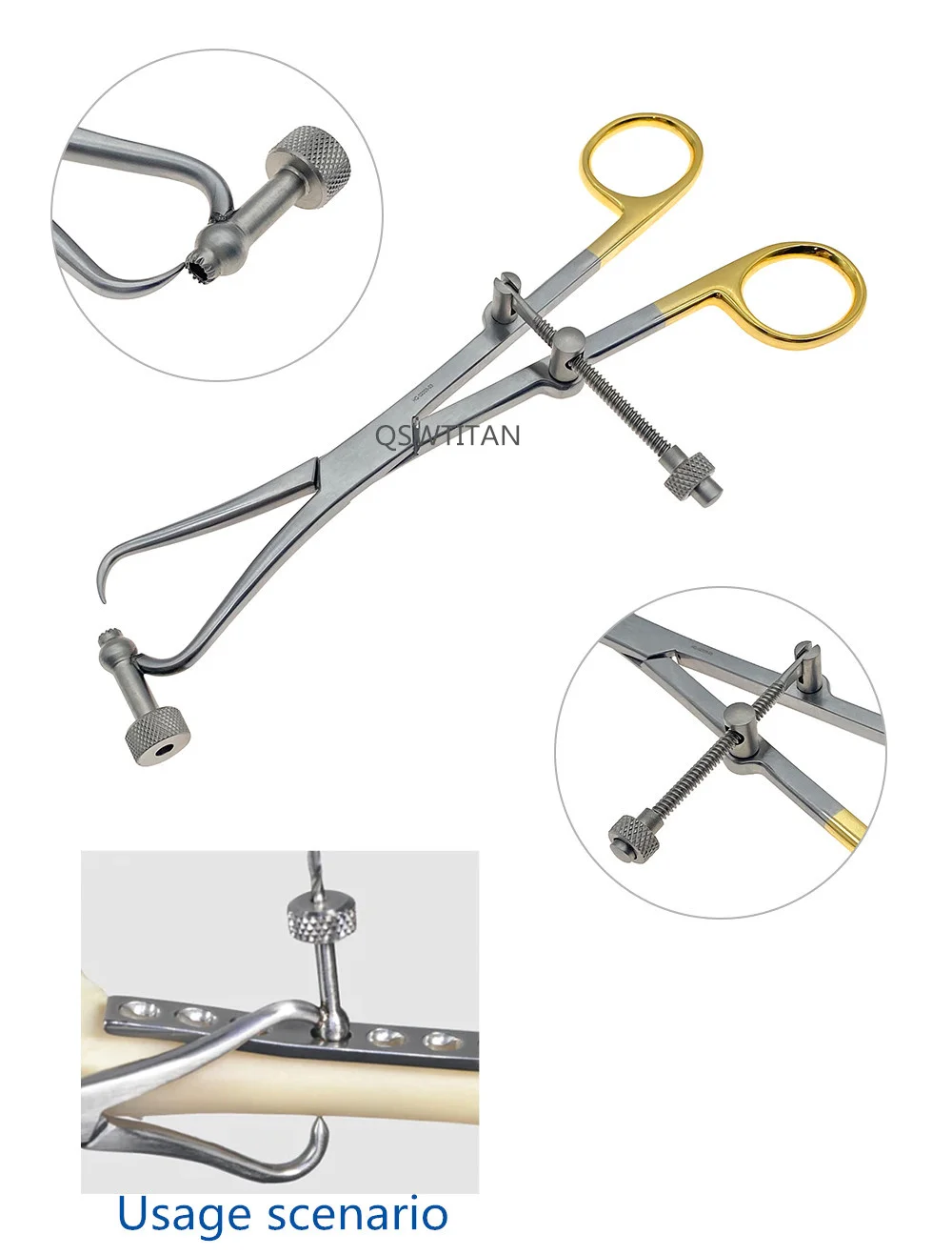 Orthopedic Bone Reduction Forceps with Drill Guide Bone Plate Holding ...