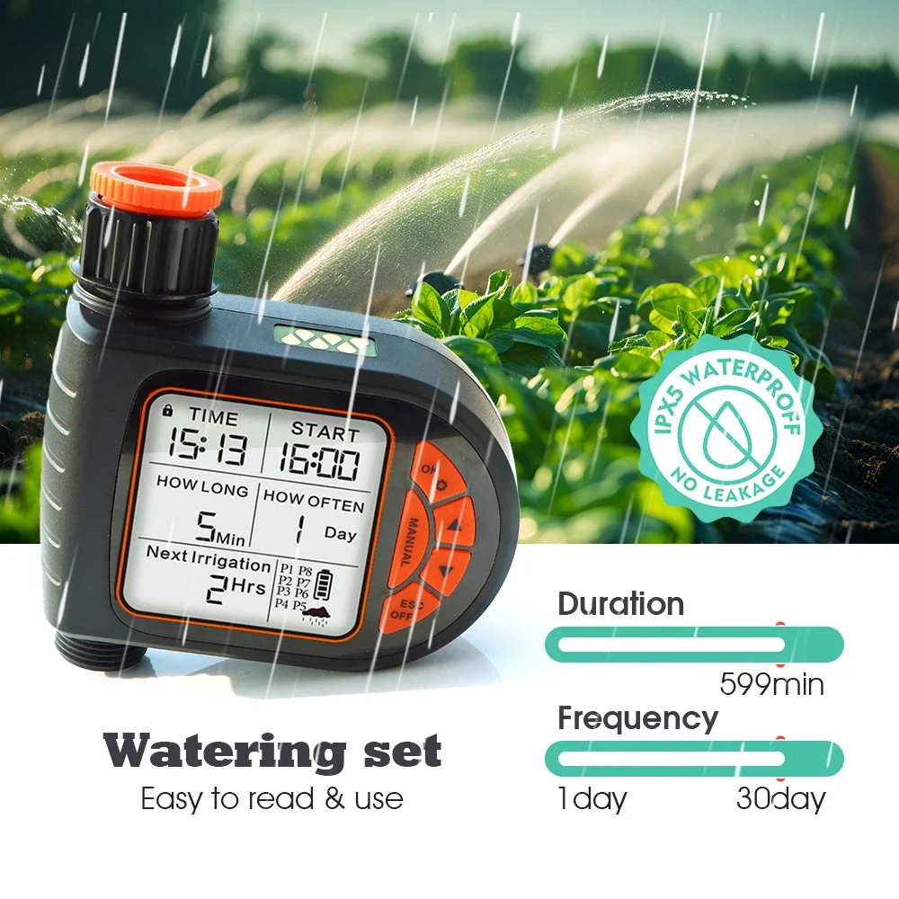 Outdoor Automatic Drip Controller Smart Rain Sensor Waterproof LCD ...